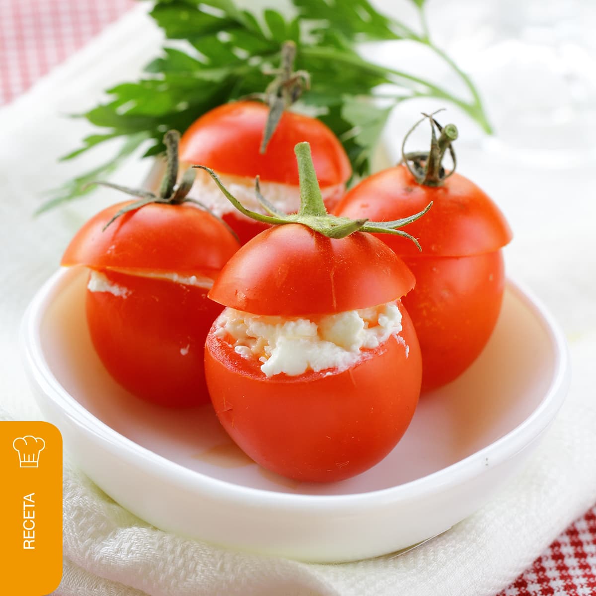 Receta de tomatitos rellenos de mascarpone - Blog Ana María Lajusticia